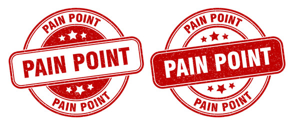 Pain point stamp point label round grunge Vector Image