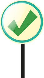 Check and cross mark symbol Royalty Free Vector Image