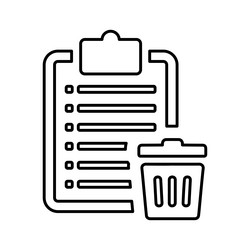 Cleartext delete icon black graphics Royalty Free Vector