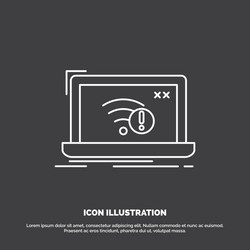 Connection error internet lost line icon Vector Image
