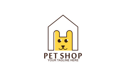 Pet shop animals logo template Royalty Free Vector Image