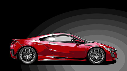 Jdm car template for graphic design Royalty Free Vector