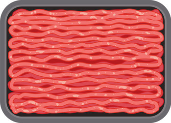 Minced meat in plastic tray Royalty Free Vector Image
