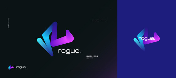 Bold and vibrant letter r logo design Royalty Free Vector