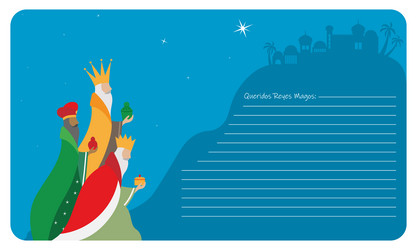 Card of the three wise men Royalty Free Vector Image