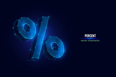 100 percent progress low poly Royalty Free Vector Image