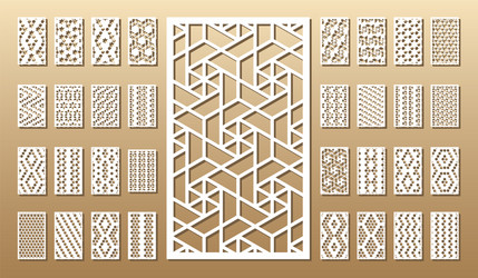 Set of die cut cards Royalty Free Vector Image