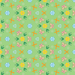 Vintage romantic seamless pattern with summer flow