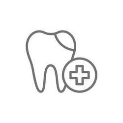 Dental filling icon line art style design Vector Image