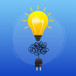 Idea brain creative thinking solution Royalty Free Vector