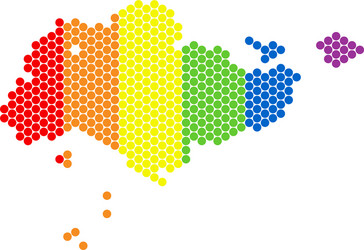 Lgbt spectrum dot germany map Royalty Free Vector Image