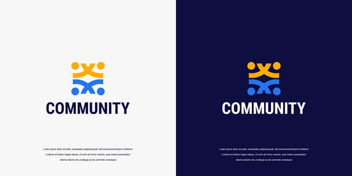 Digital community logo circle logo Royalty Free Vector Image