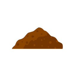 Pile of earth brown mound Royalty Free Vector Image