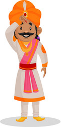 Samrat ashok cartoon character Royalty Free Vector Image