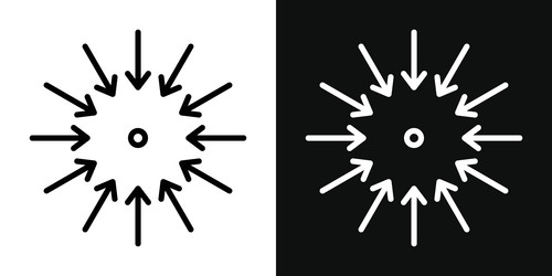 Centralized icon symbol collection on white Vector Image