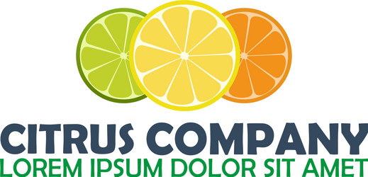 Lemon logo company citrus Royalty Free Vector Image