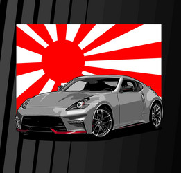 Jdm car template for graphic design Royalty Free Vector