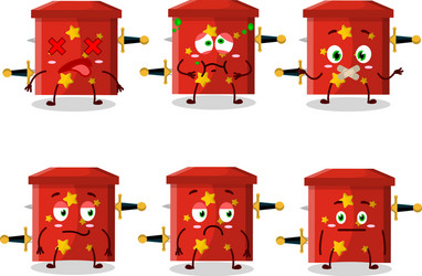 Cartoon character of magic box fantasy Royalty Free Vector