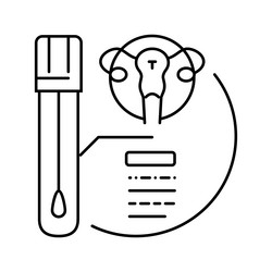 Pap smear gynecologist line icon Royalty Free Vector Image