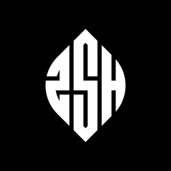 Zsh logo letter letter logo design Royalty Free Vector Image