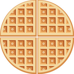 Breakfast waffle Royalty Free Vector Image - VectorStock