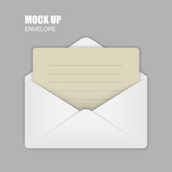 Open envelope icon flat style Royalty Free Vector Image