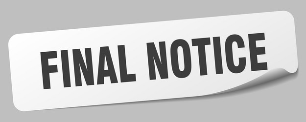 Final Notice Vector Images (over 1,000)