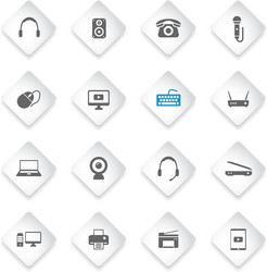 Devices simply icons Royalty Free Vector Image