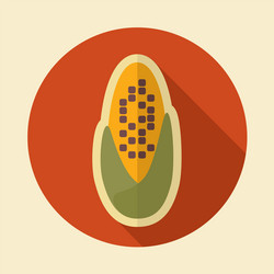 Corncob flat icon Royalty Free Vector Image - VectorStock