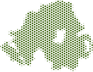 Ireland Map Hex Tile Vector Images (50)