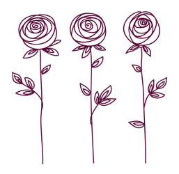 Rose Stylized Vector Images (over 5,300)