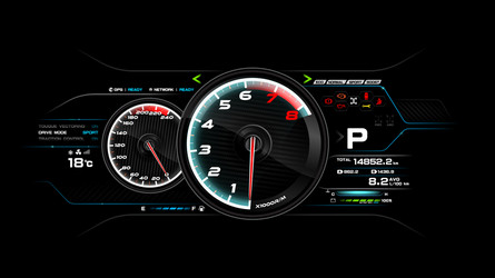 Car dash board eps 10 009 Royalty Free Vector Image