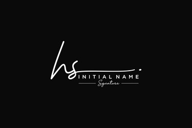 Initial hs signature logo template hand drawn Vector Image