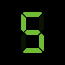 Digital number with 3d effect electronic figure Vector Image