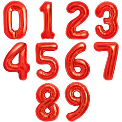 Watercolor hand drawn number shaped balloons Vector Image