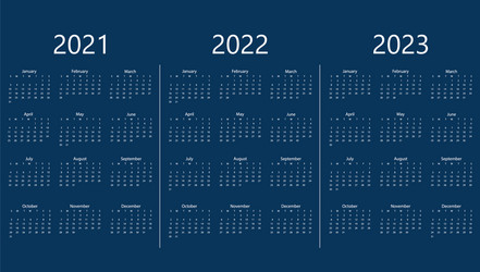 2021 calendar week starts sunday Royalty Free Vector Image