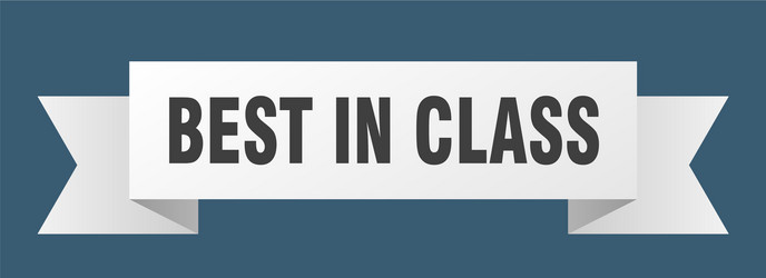 Best in class ribbon paper band Royalty Free Vector Image