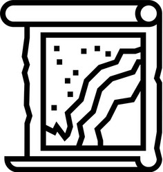 Map roll line icon Royalty Free Vector Image - VectorStock