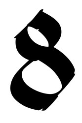 Number 8 in the gothic style symbol Royalty Free Vector