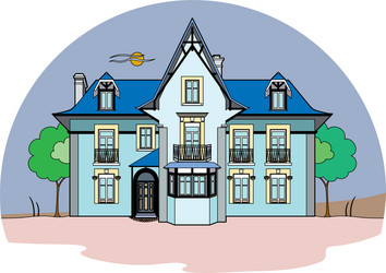Typical house Royalty Free Vector Image - VectorStock