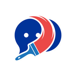 Chat paint logo design creative Royalty Free Vector Image