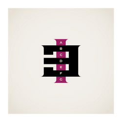 31 3 1 number logo design with a creative cut Vector Image