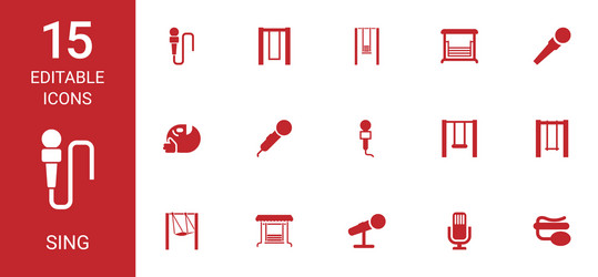 Sing icons Royalty Free Vector Image - VectorStock