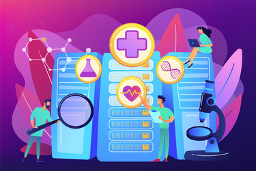 Big data in healthcare abstract concept Royalty Free Vector