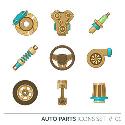 Car spare parts Royalty Free Vector Image - VectorStock