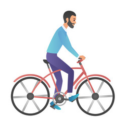 Bicycle Cartoon Man Riding Vector Images (over 6,400)