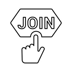 Click enroll icon glyph style eps Royalty Free Vector Image