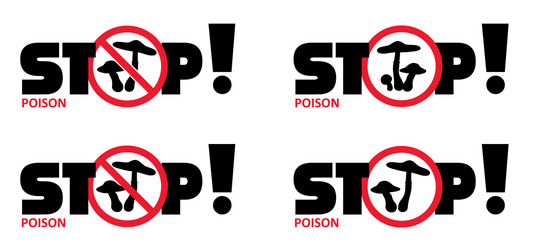 Inedible not for human consumption stop poisonous Vector Image