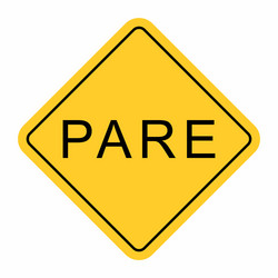 Pare traffic sign Royalty Free Vector Image - VectorStock