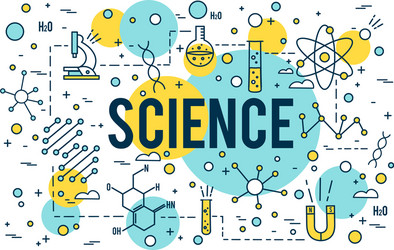 Science vertical background Royalty Free Vector Image